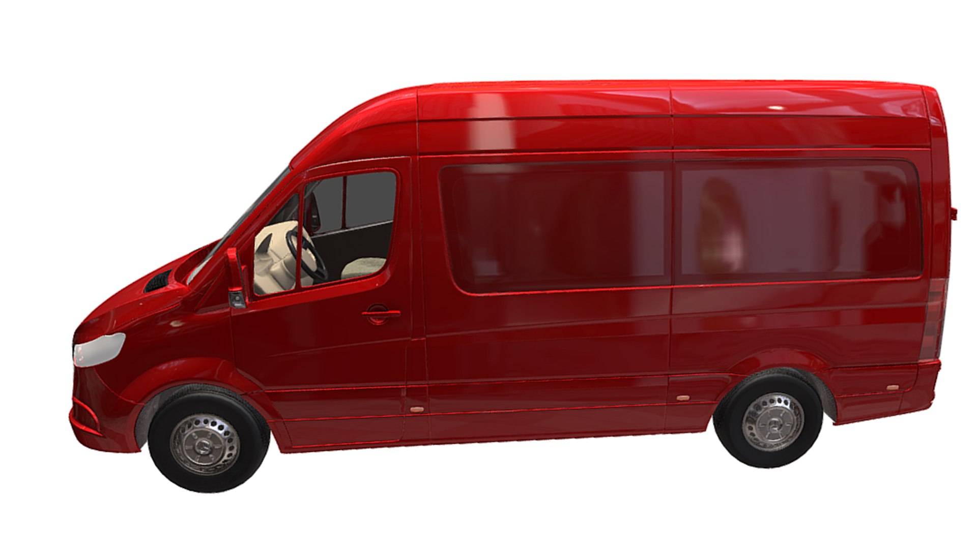 Red Van - Mercedes Sprinter 2021 Model - TurboSquid 2149834