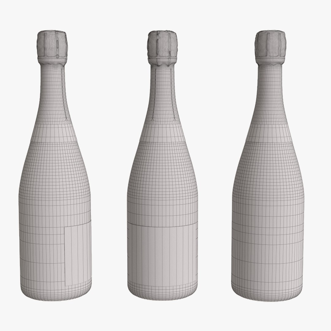 3D Bottle Champagne Model - TurboSquid 1196889