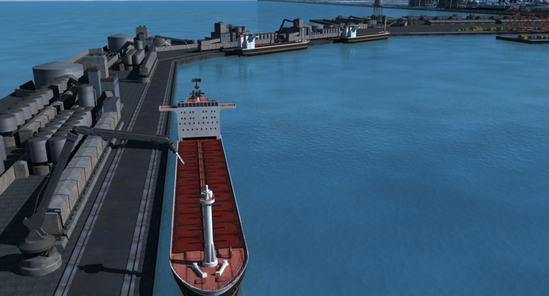 Harbour Shipping Port Seaport 3d Model