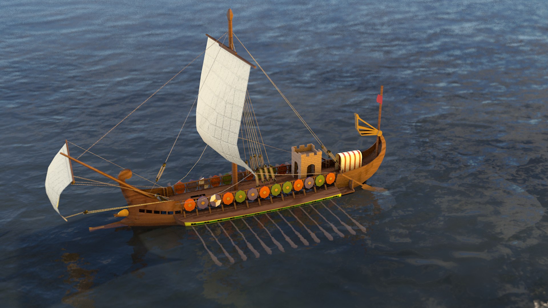Roman Warship 31 B 3D Model - TurboSquid 1460183