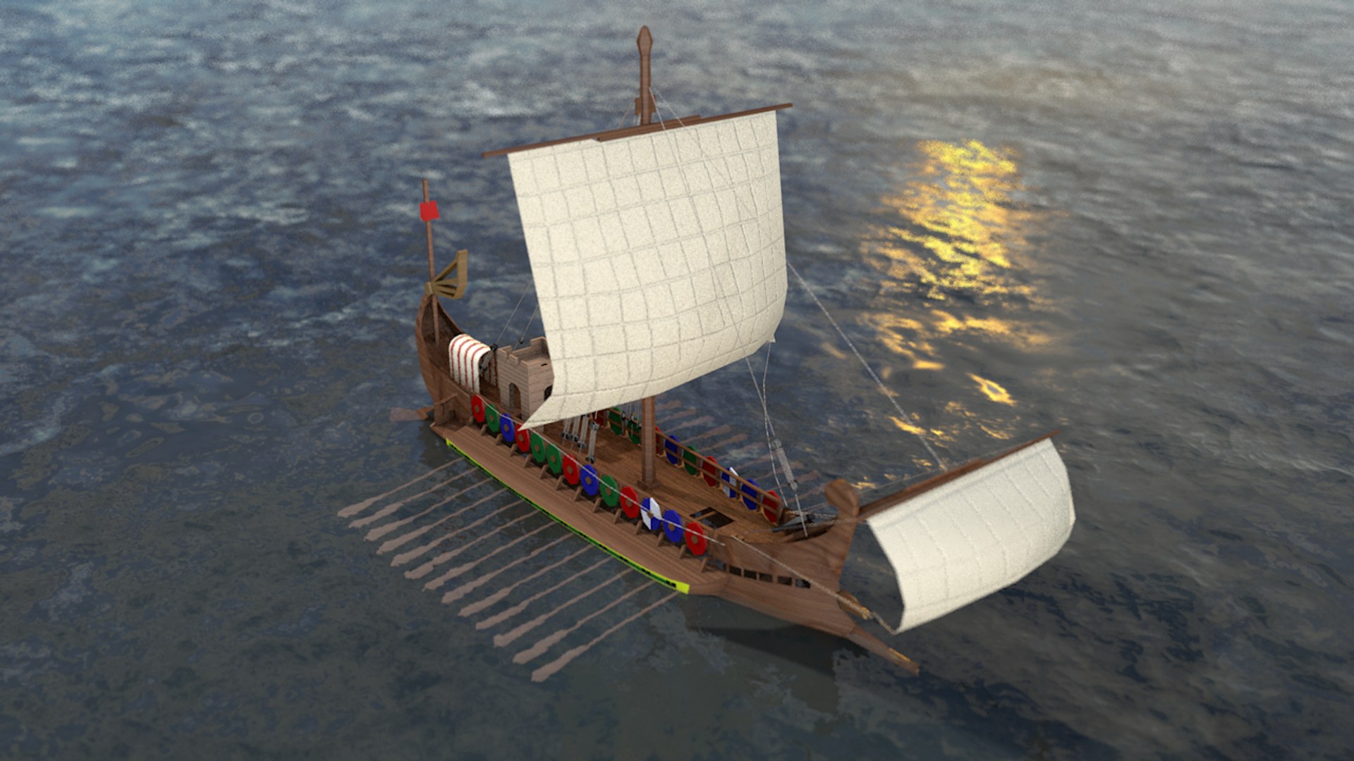 Roman Warship 31 B 3D Model - TurboSquid 1460183