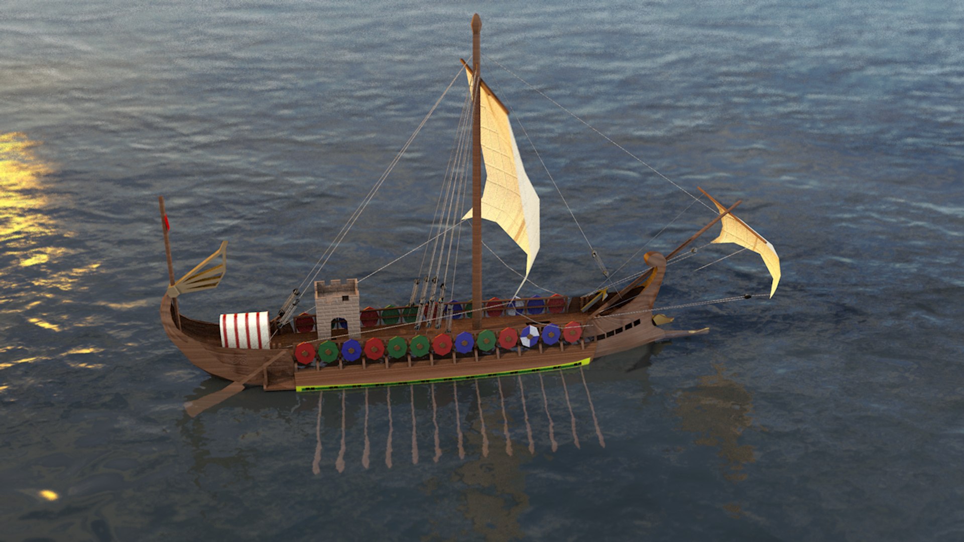 Roman Warship 31 B 3D Model - TurboSquid 1460183