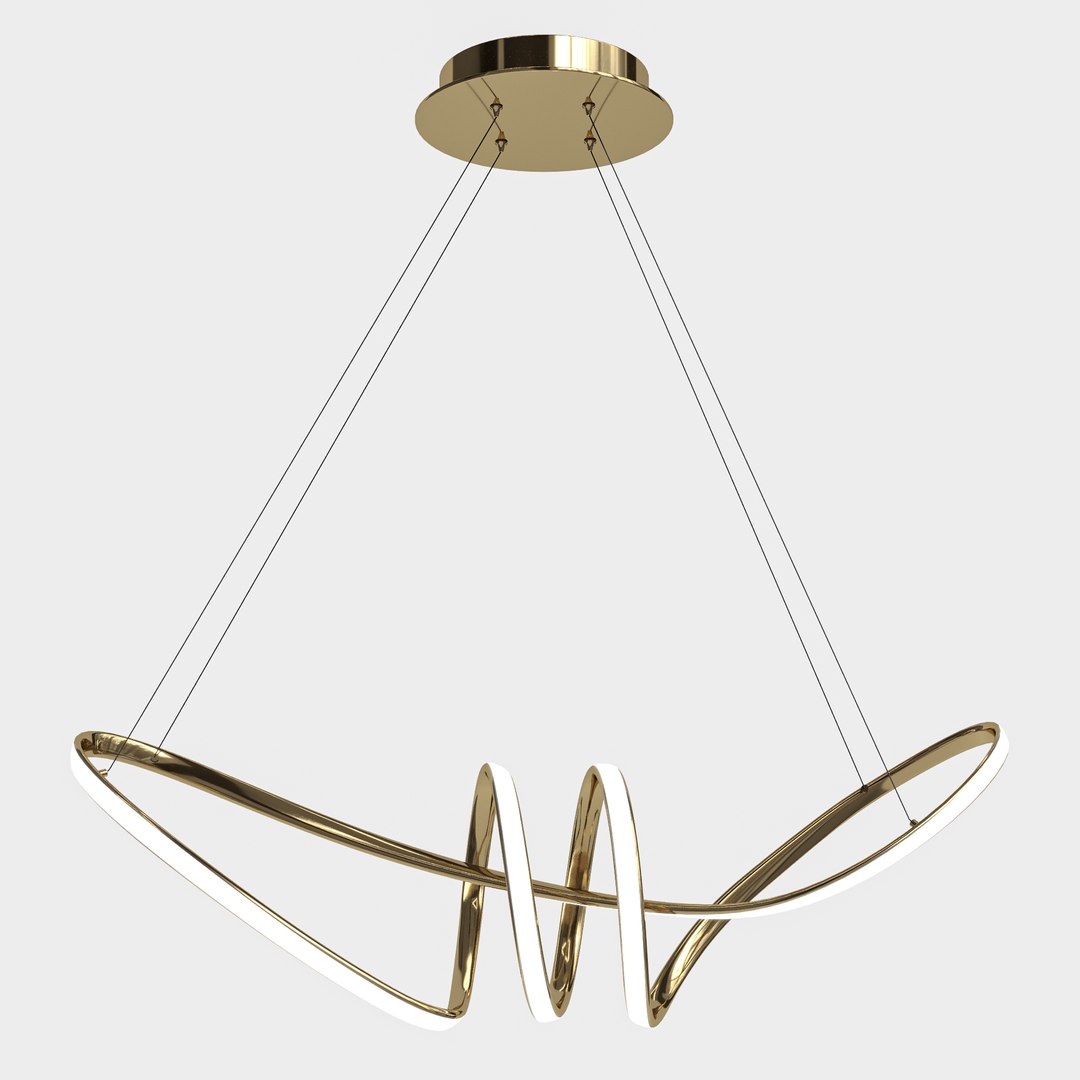 3D Model Swirl LED Pendant - TurboSquid 2036040