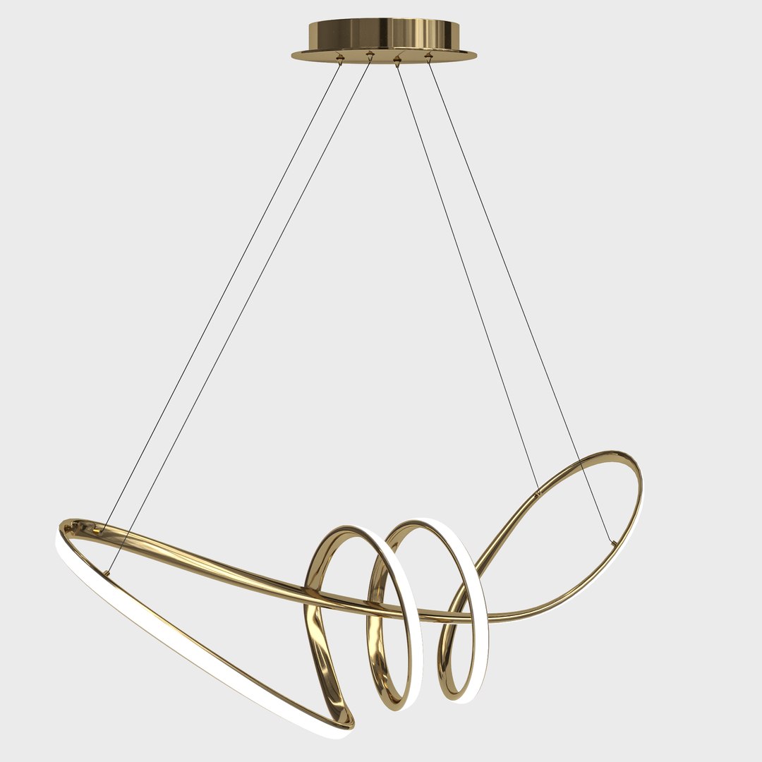 3D Model Swirl LED Pendant - TurboSquid 2036040