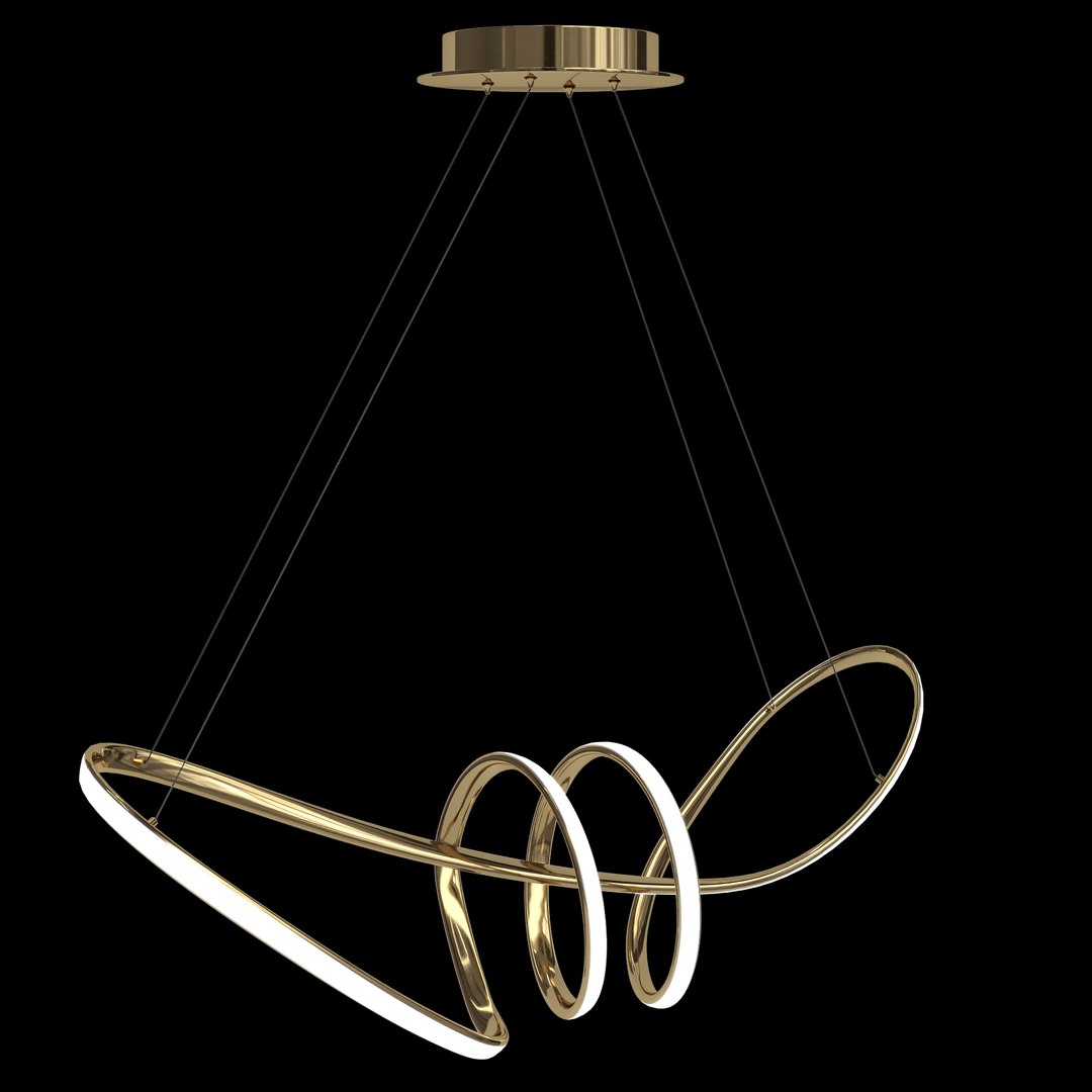 3D Model Swirl LED Pendant - TurboSquid 2036040