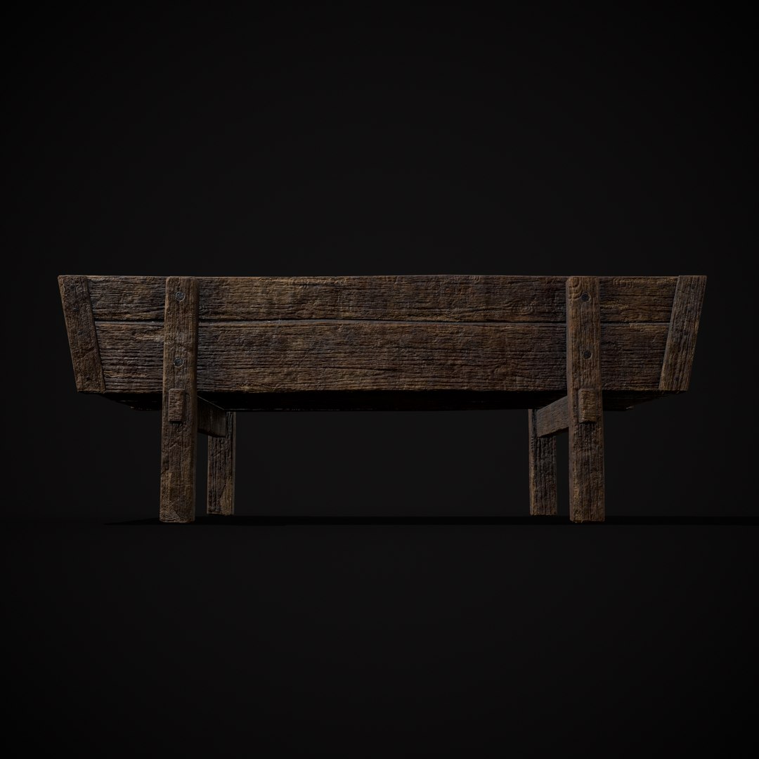 Wooden Trough 3D Model - TurboSquid 2385907