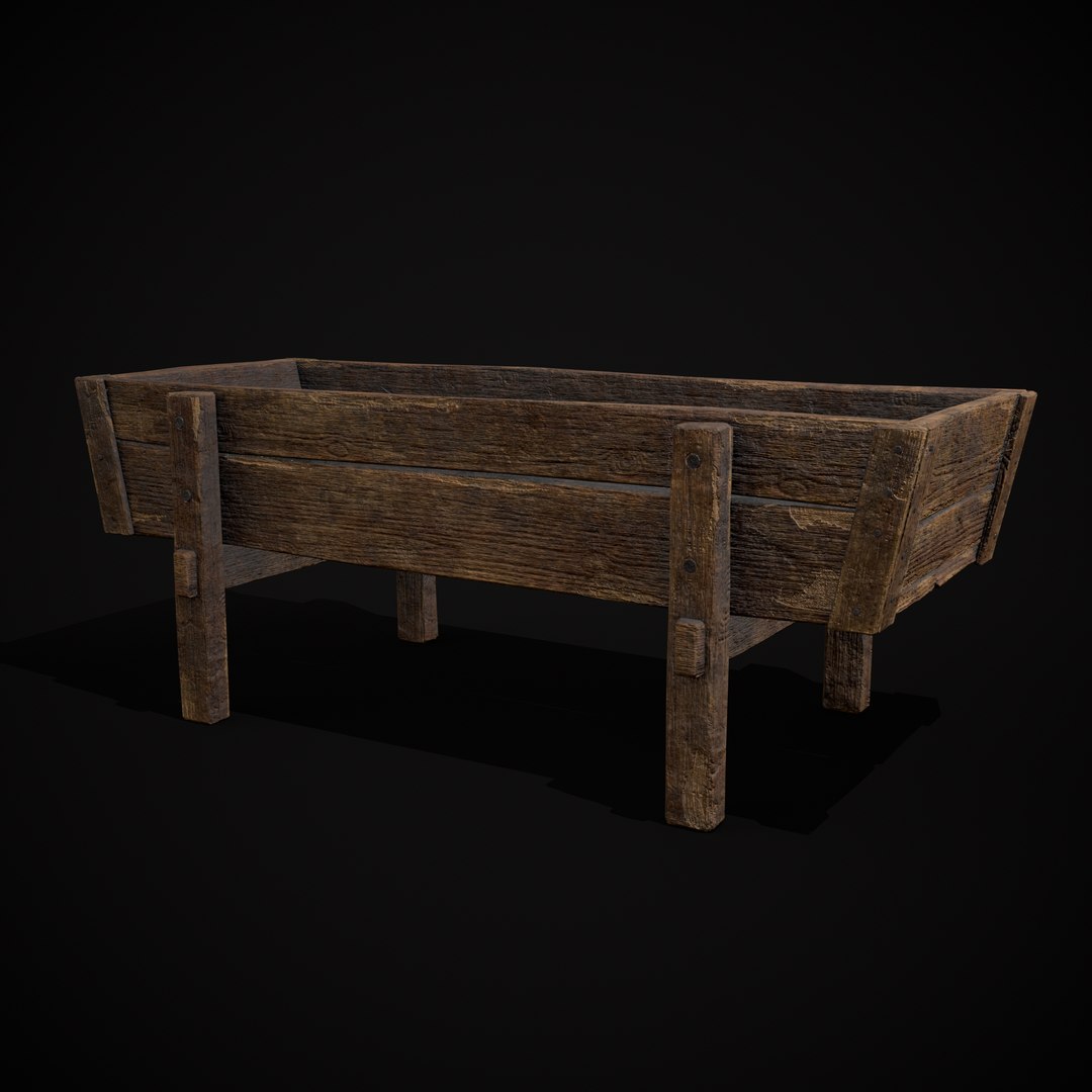Wooden Trough 3D Model - TurboSquid 2385907
