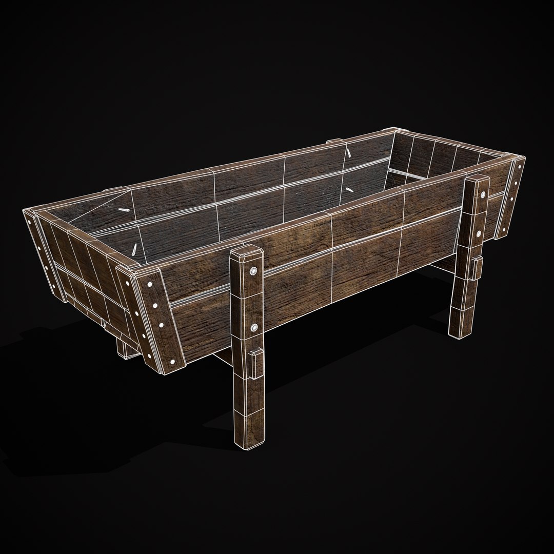 Wooden Trough 3D Model - TurboSquid 2385907