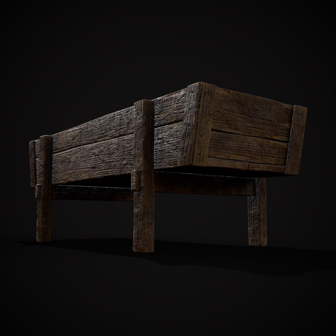 Wooden Trough 3D Model - TurboSquid 2385907