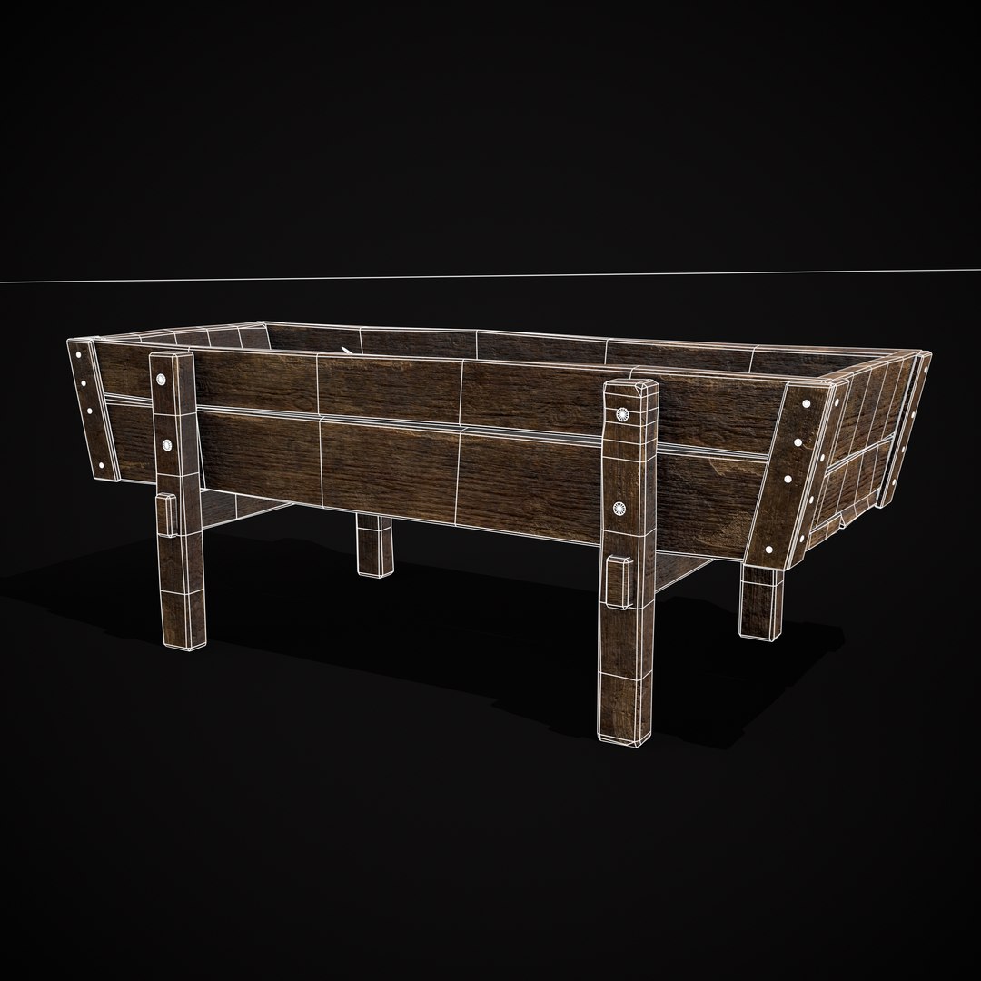 Wooden Trough 3D Model - TurboSquid 2385907