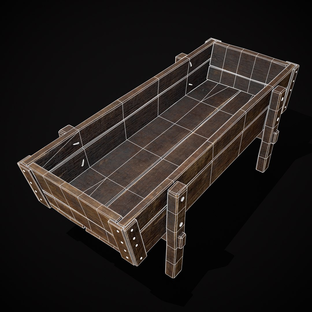 Wooden Trough 3D Model - TurboSquid 2385907