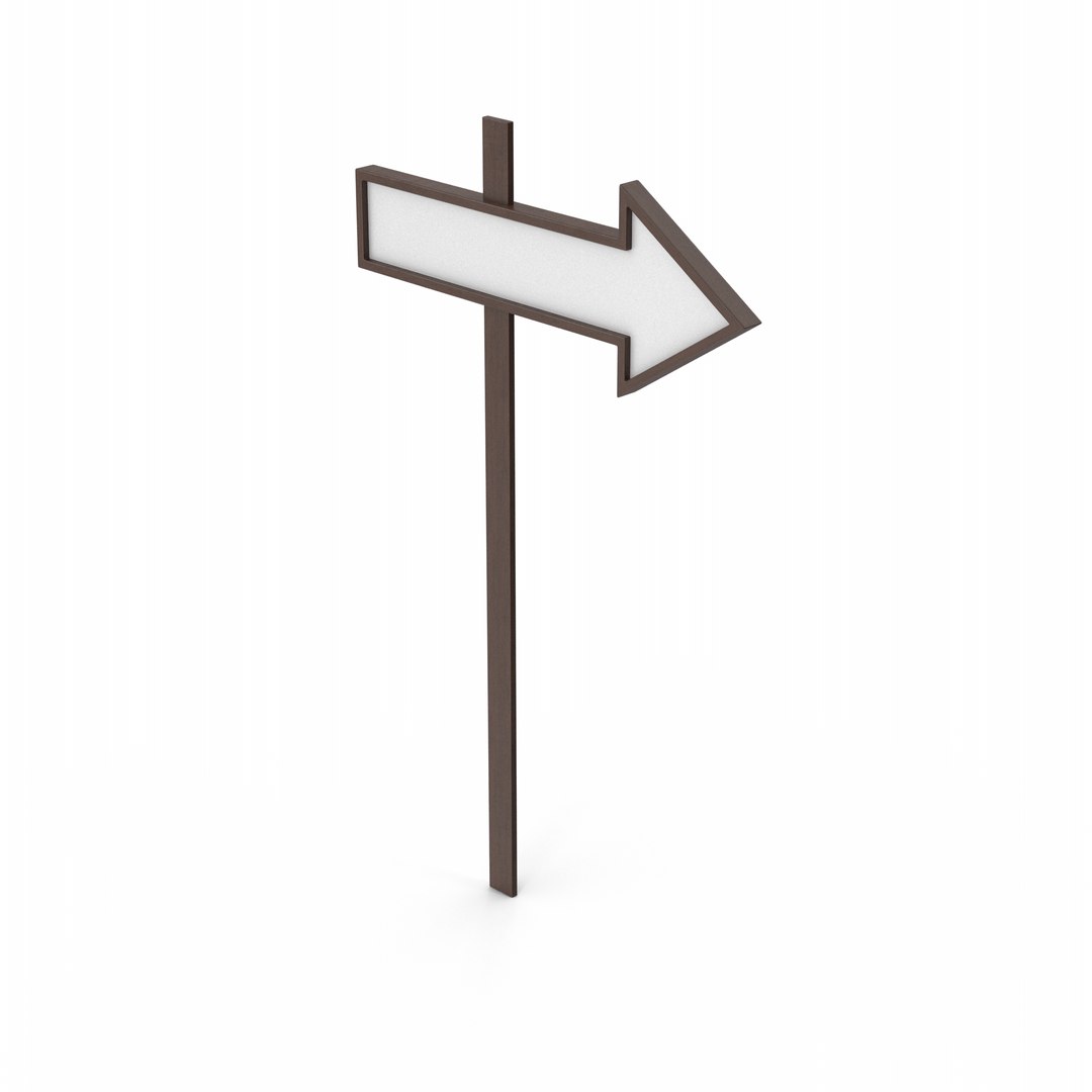 3D Arrow Direction Signboards - TurboSquid 2368629