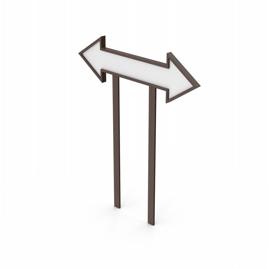 3D Arrow Direction Signboards - TurboSquid 2368629