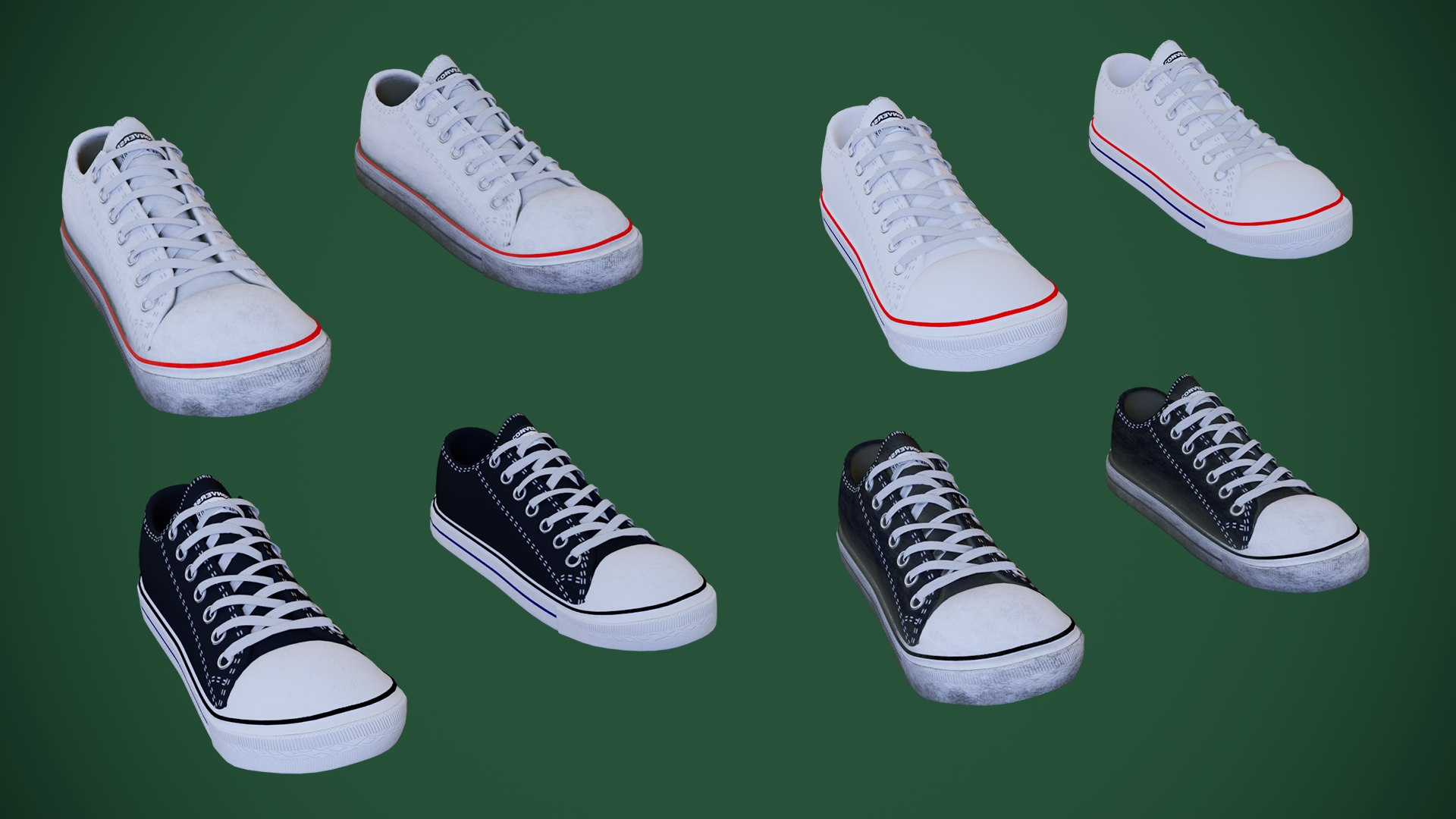 Classic All Star Champions 4 Diferent Textures 3D Model - TurboSquid ...