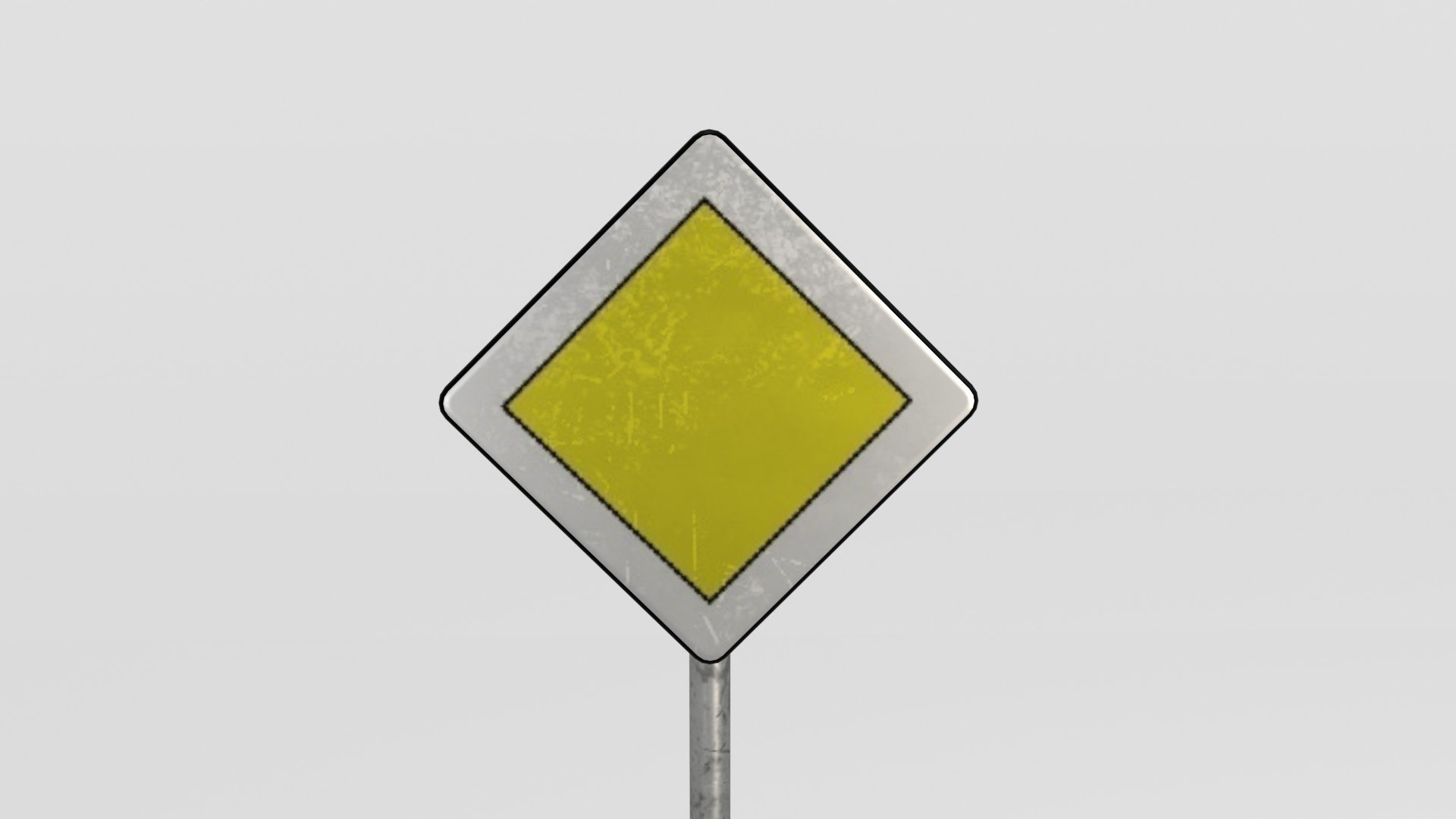 3D Traffic Sign Main Road - TurboSquid 2143882