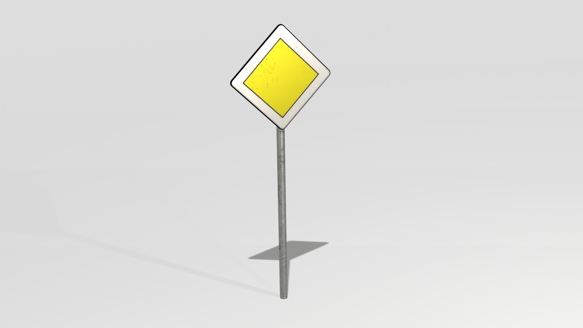3D Traffic Sign Main Road - TurboSquid 2143882