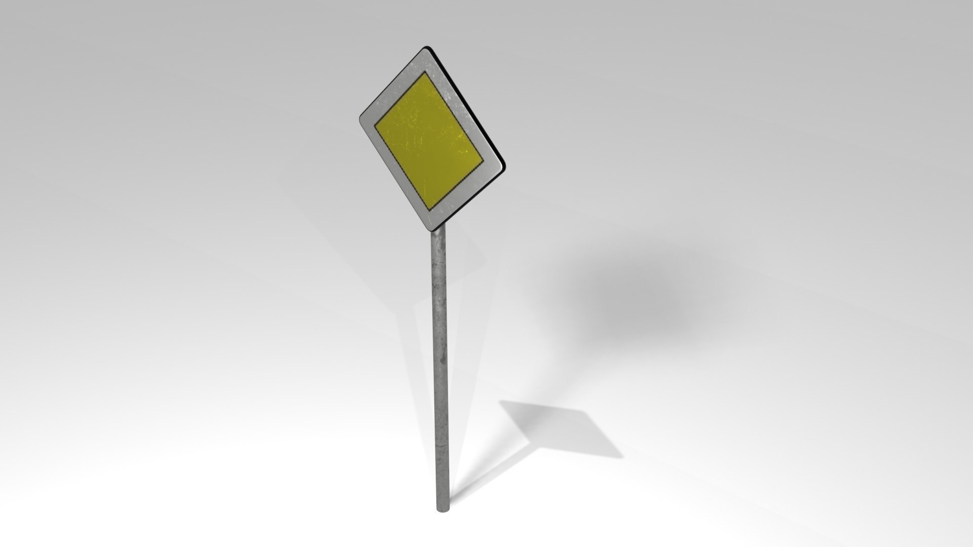 3D Traffic Sign Main Road - TurboSquid 2143882