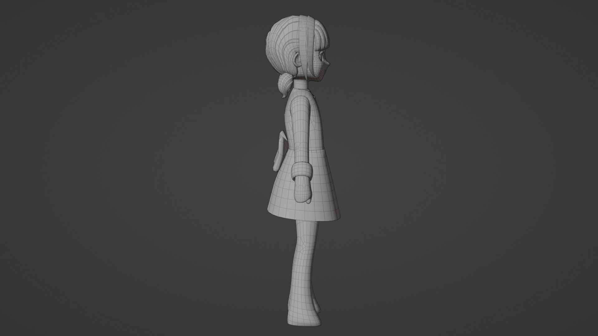 3D Minimal Girl Cartoon Character - TurboSquid 1963191