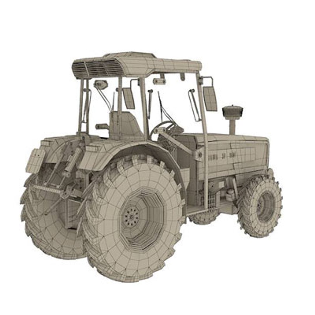 3d Agricultural Tractor Model