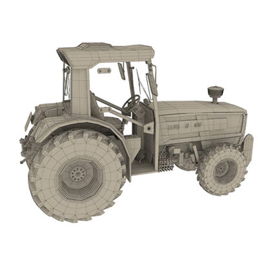 3d Agricultural Tractor Model