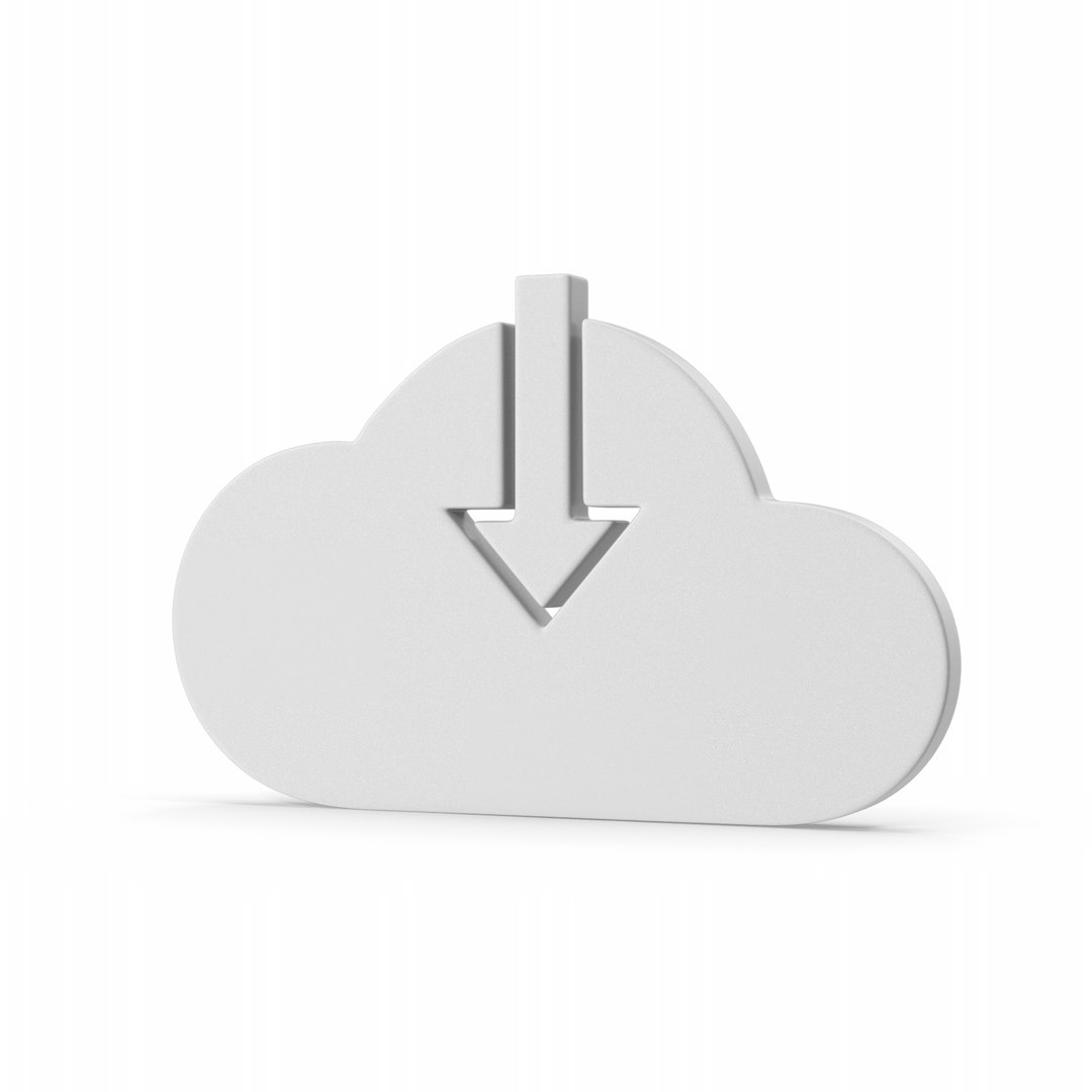 3D Cloud Download Symbol Model - TurboSquid 2170711