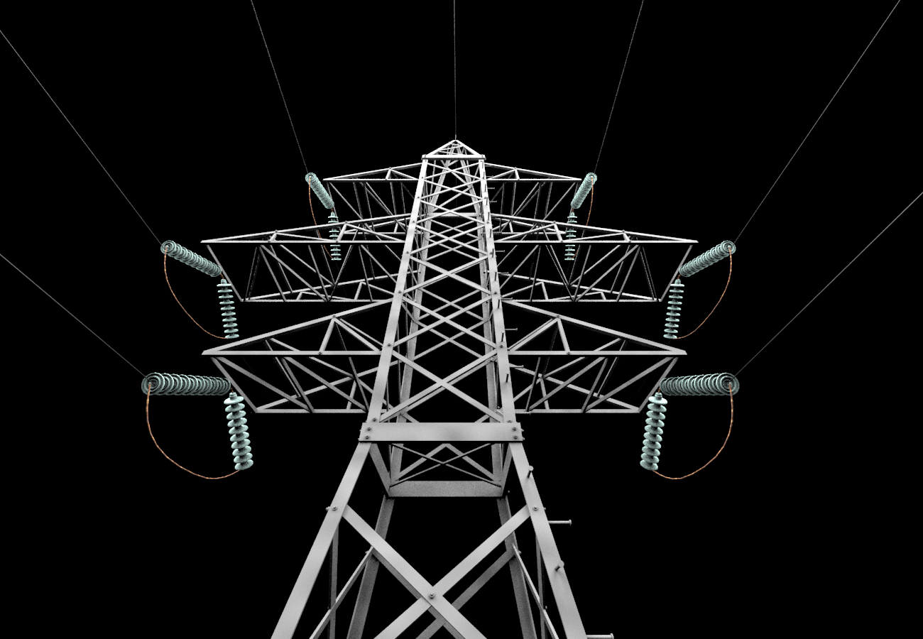 modelo 3d Torre de transmisión eléctrica de ALTA CALIDAD. - TurboSquid ...