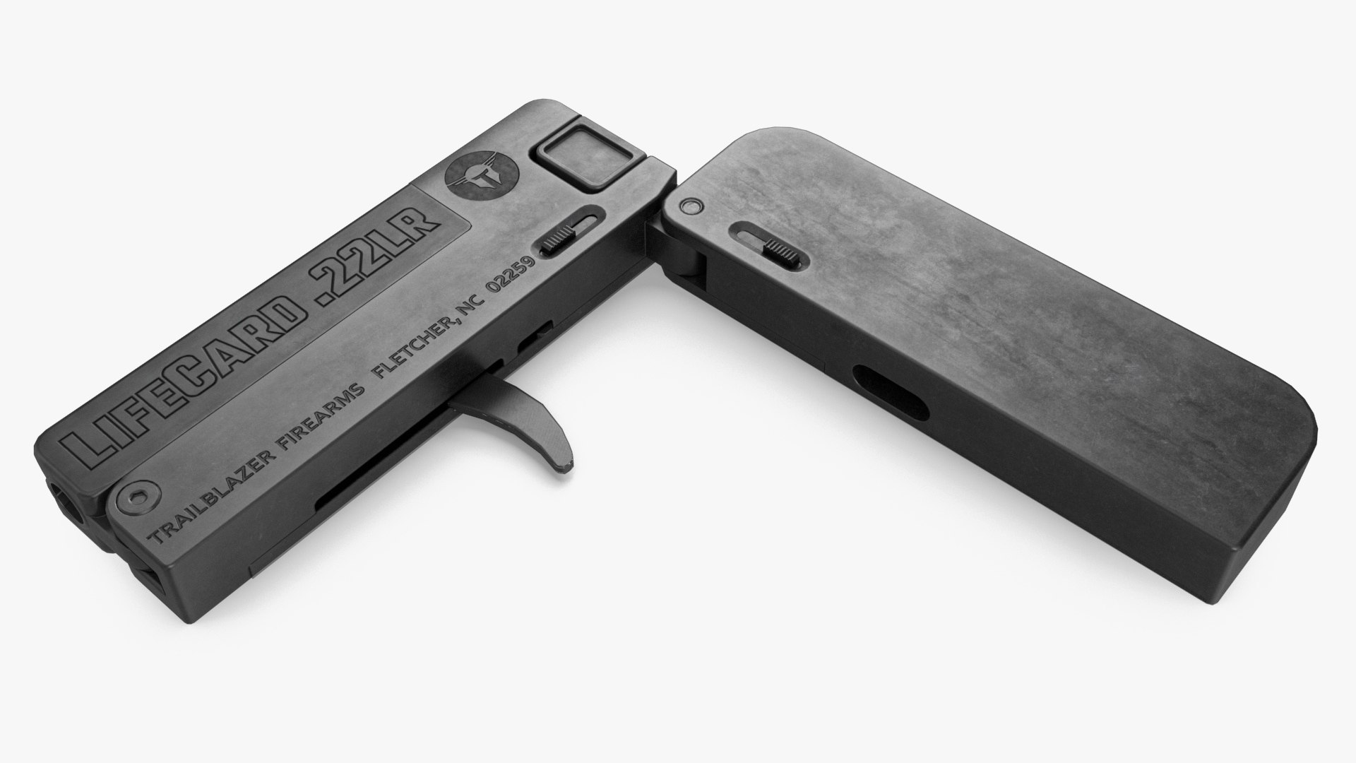 Foldable Wallet Pistol 3D Model - TurboSquid 2167654