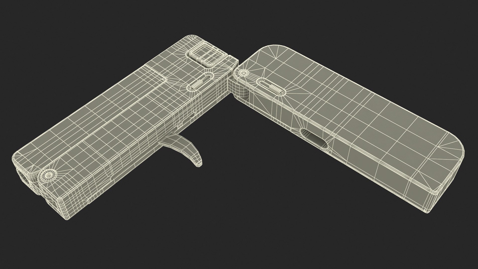 Foldable Wallet Pistol 3D model - TurboSquid 2167654