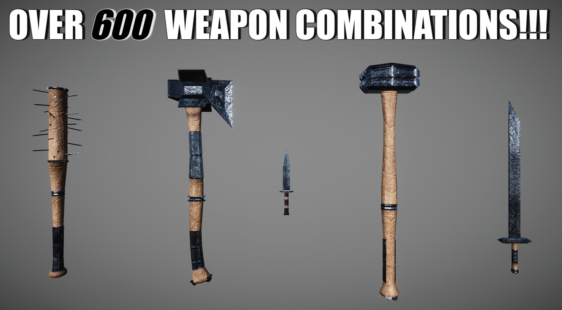 Unity weapon modular packs 3D model - TurboSquid 1533190