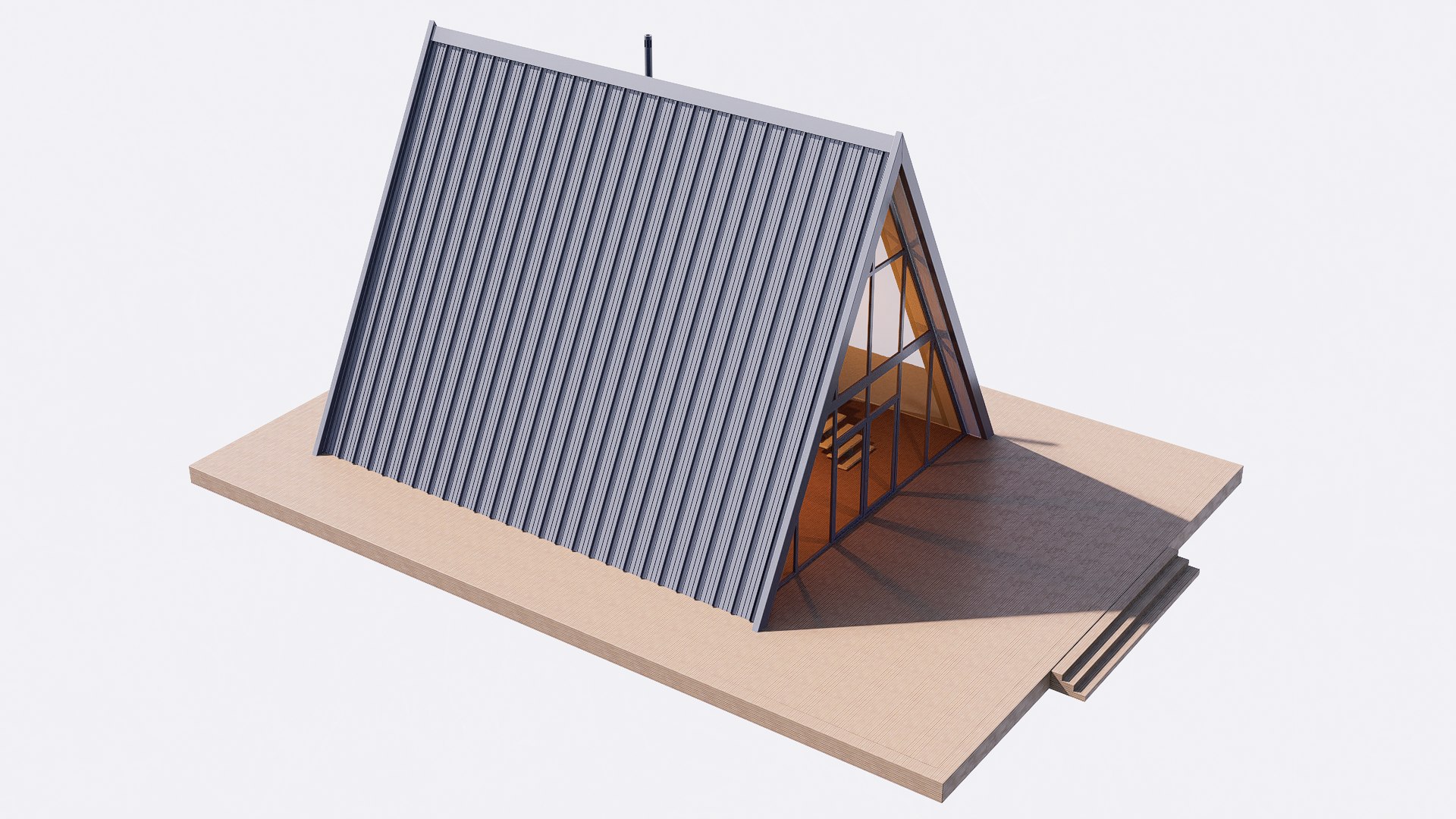 A Frame House 3D Model - TurboSquid 2343185