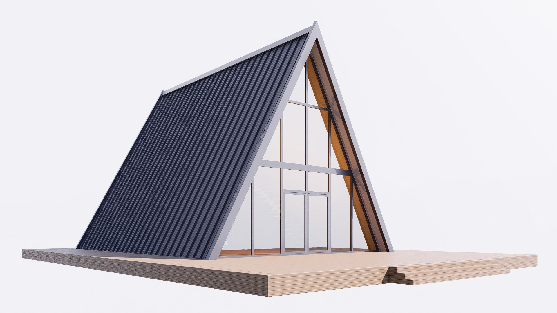 A Frame House 3D Model - TurboSquid 2343185