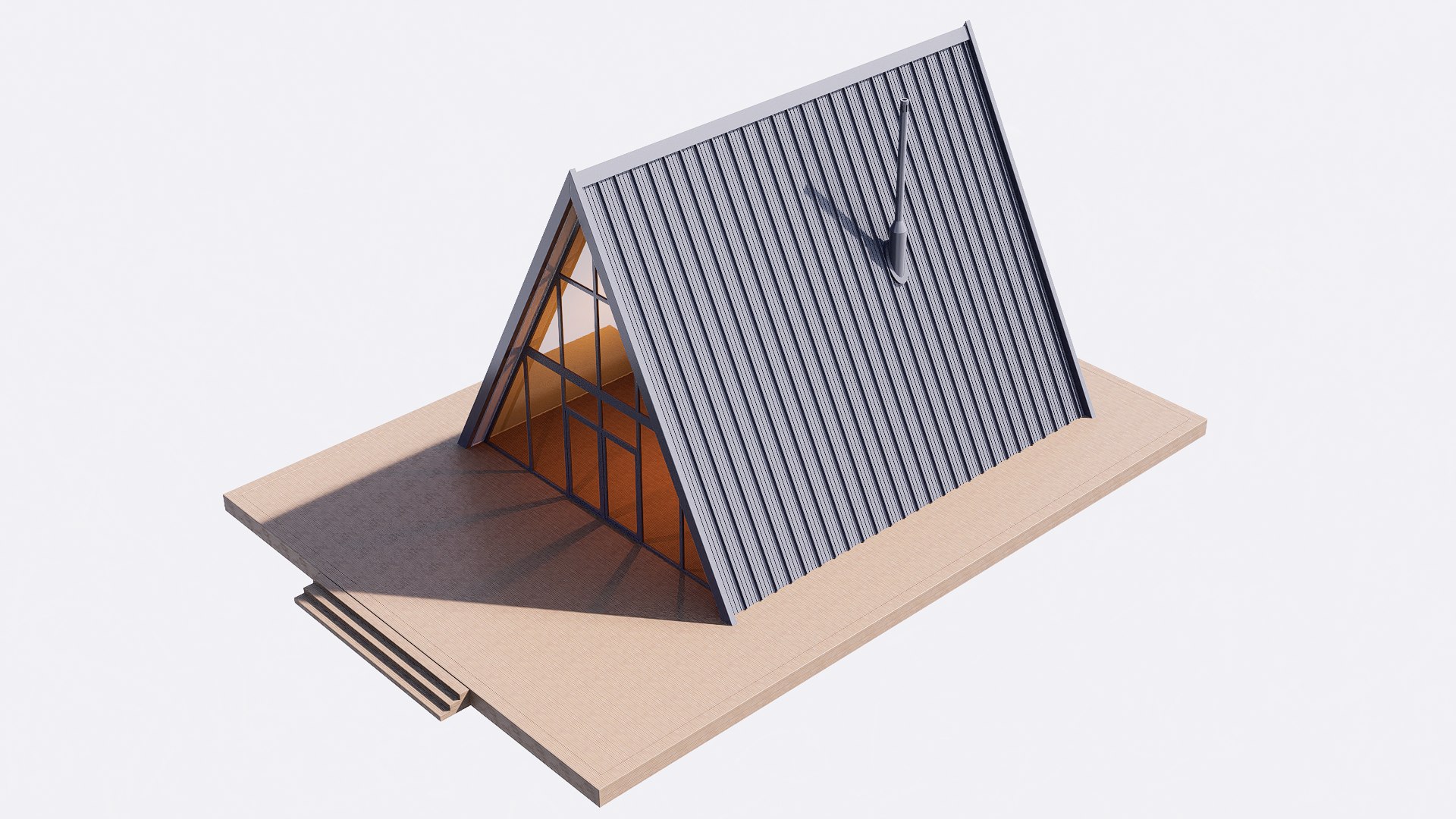 A Frame House 3D Model - TurboSquid 2343185