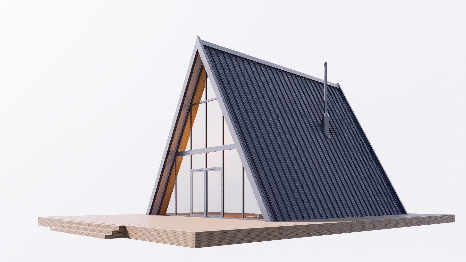 A Frame House 3D Model - TurboSquid 2343185