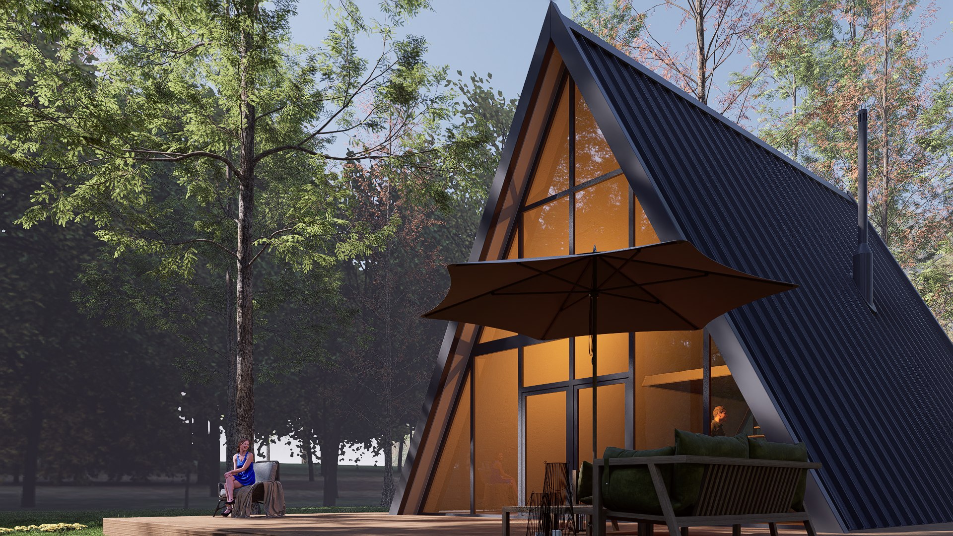 A Frame House 3D Model - TurboSquid 2343185