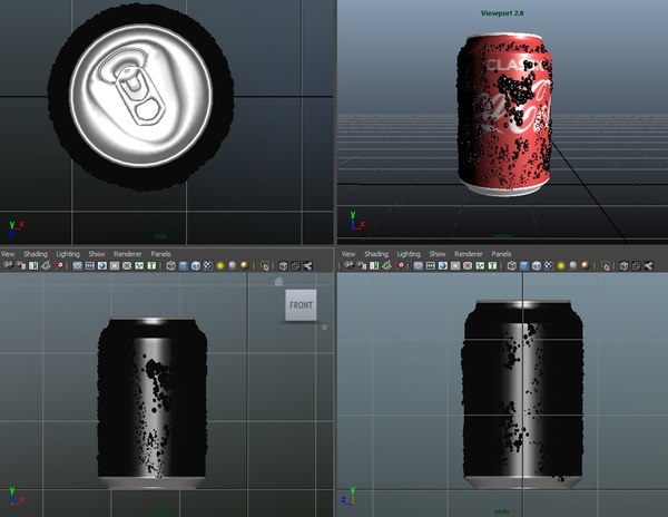3d coca-cola classic aluminum model
