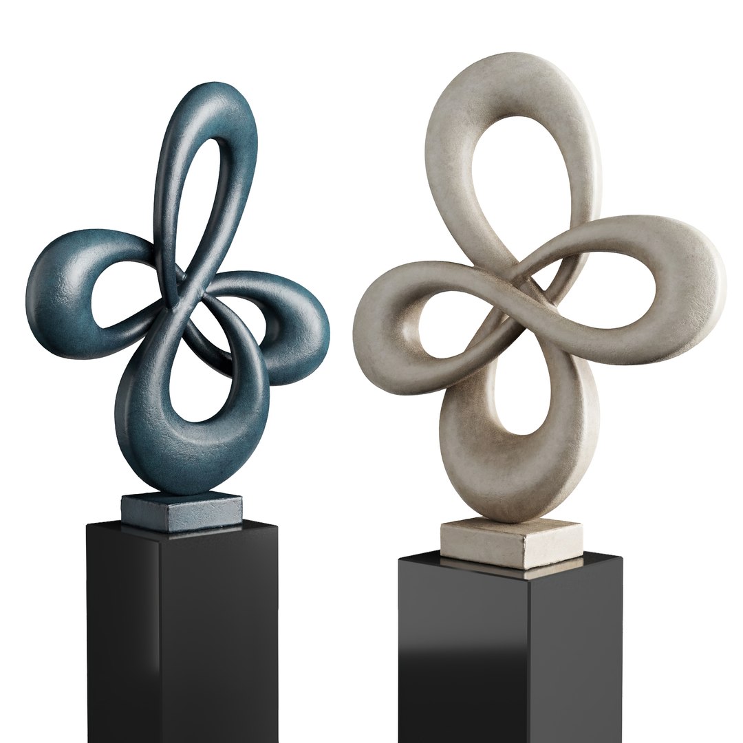 3D Clover Modern Sculpture Model - TurboSquid 2352199