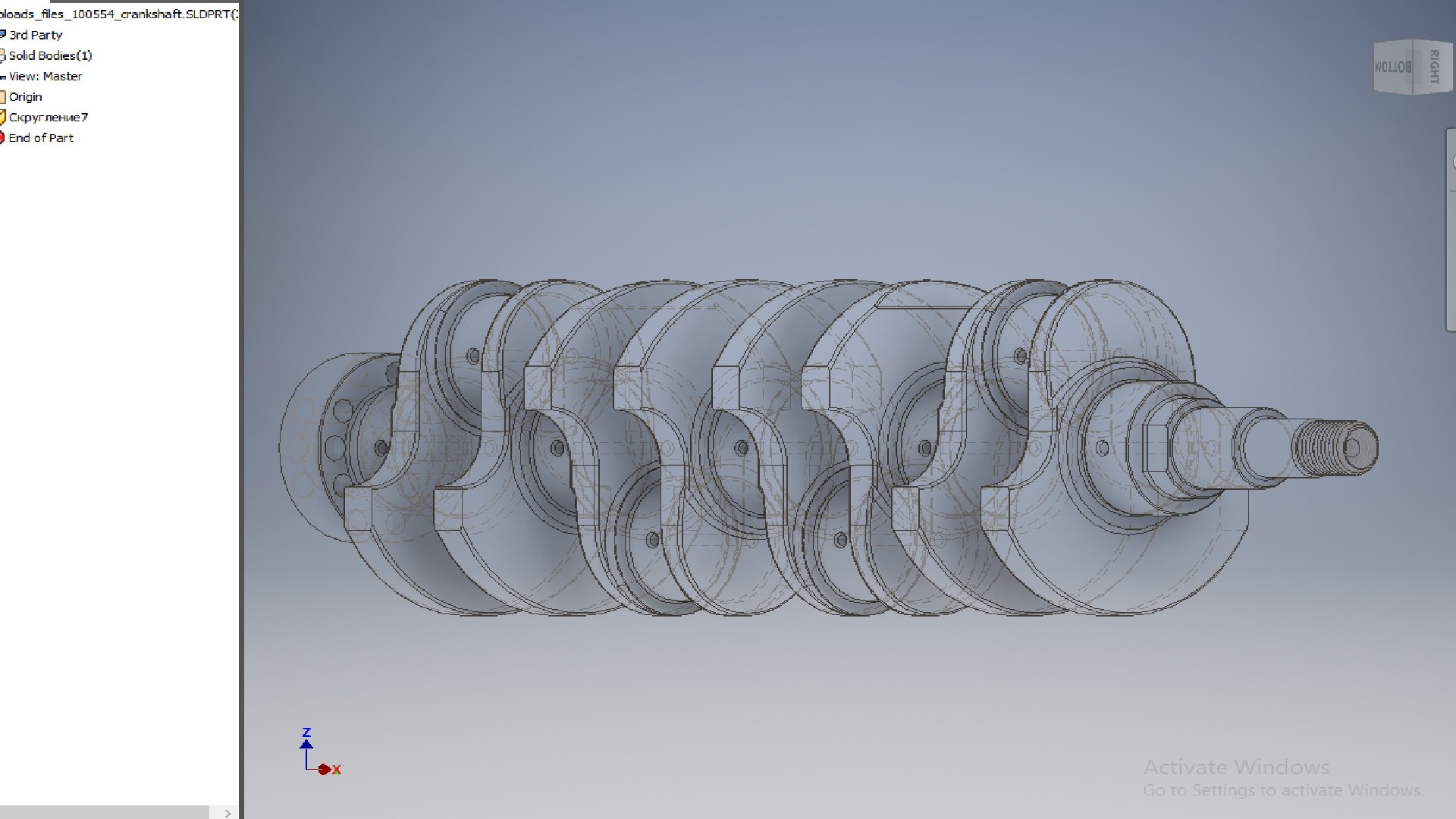 3D 4 Engines Crankshaft - TurboSquid 1795770