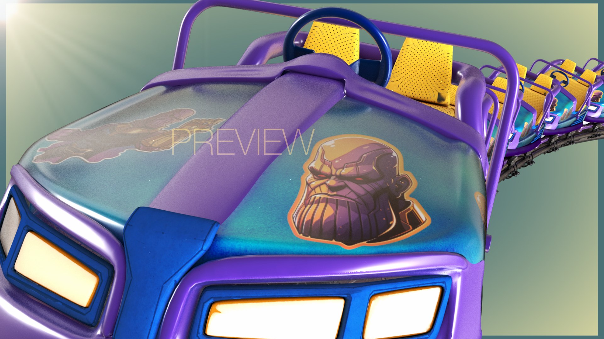 Animated Roller Coaster Train 3D Model - TurboSquid 2237908