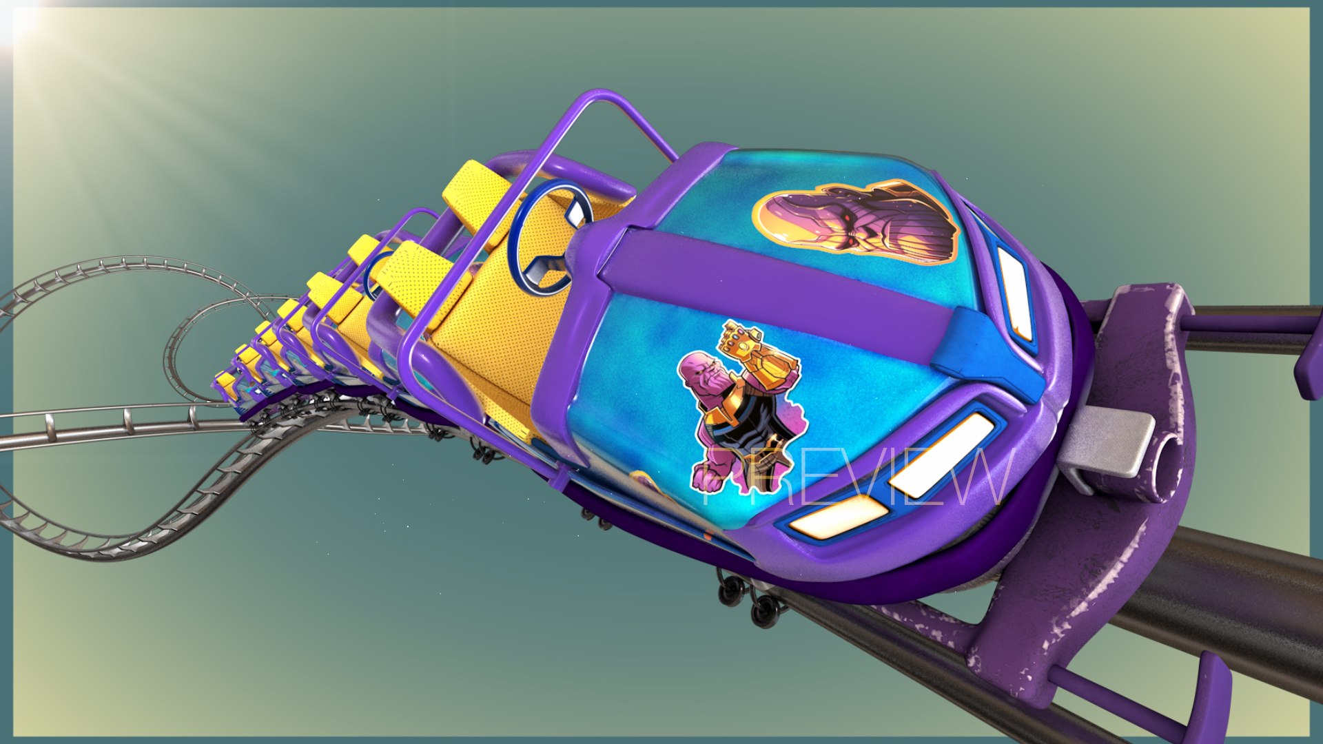 Animated Roller Coaster Train 3D Model - TurboSquid 2237908