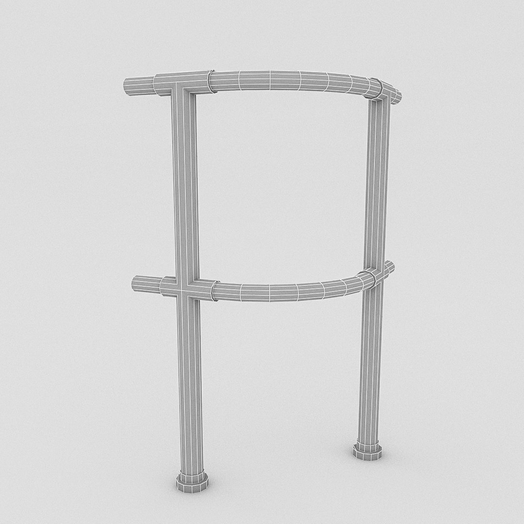 Metal Railing 3D Model - TurboSquid 1440640