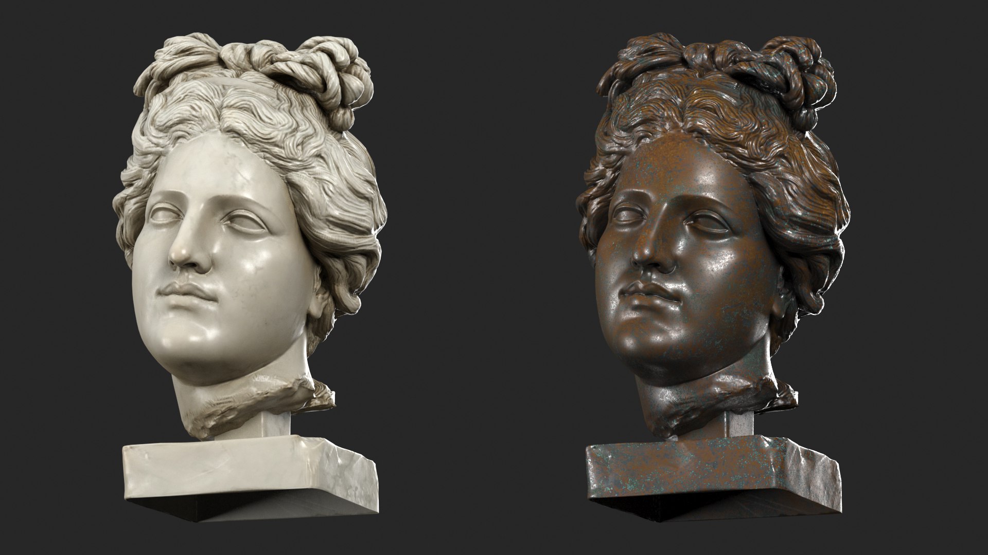 Head Sculpture Aphrodite 3d Model