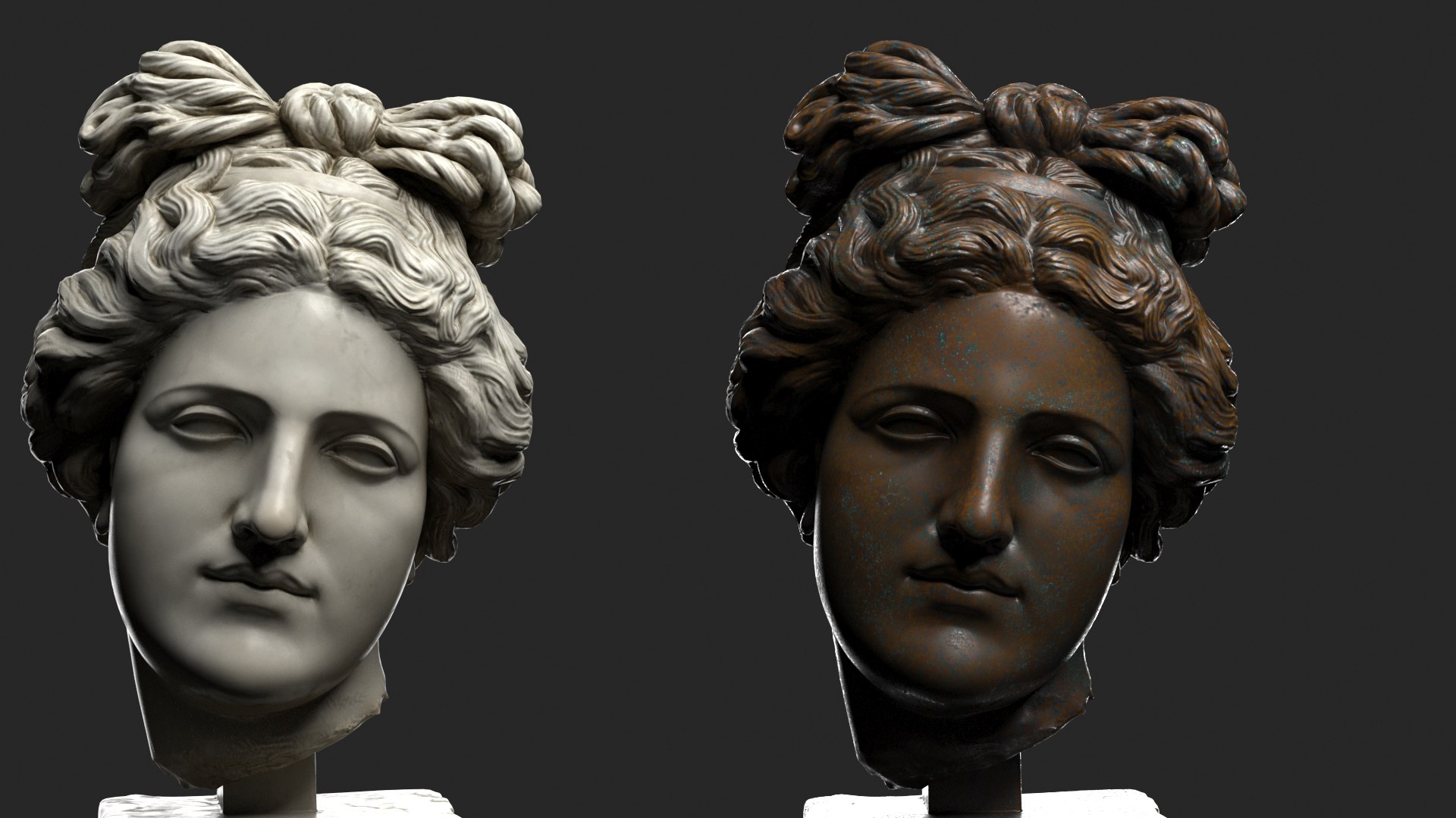 Head Sculpture Aphrodite 3d Model