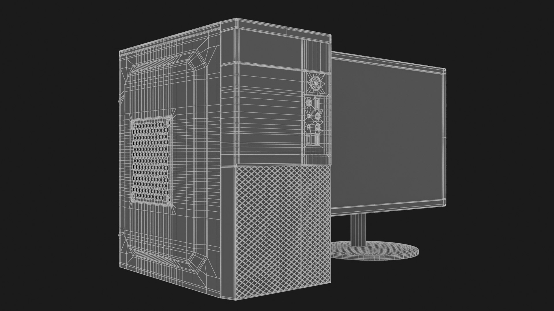3D Model Desktop And Monitor Generic - TurboSquid 2055271