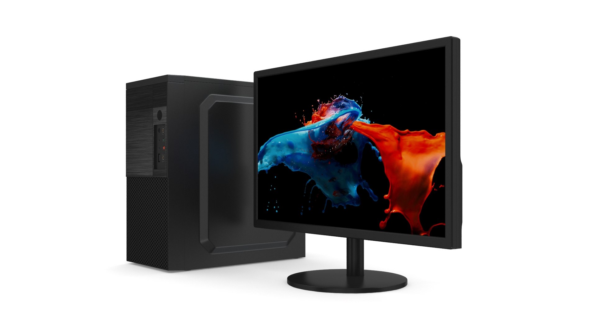 3D Model Desktop And Monitor Generic - TurboSquid 2055271