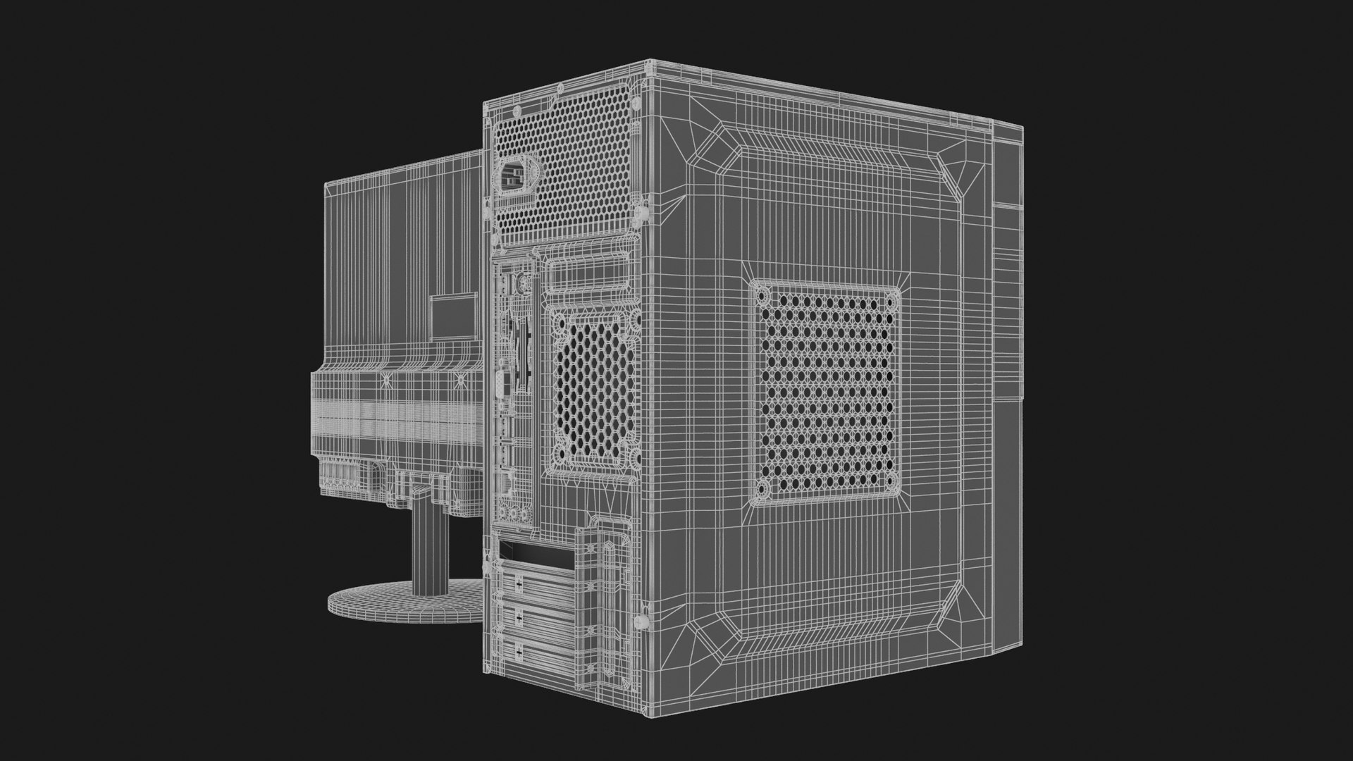 3D Model Desktop And Monitor Generic - TurboSquid 2055271