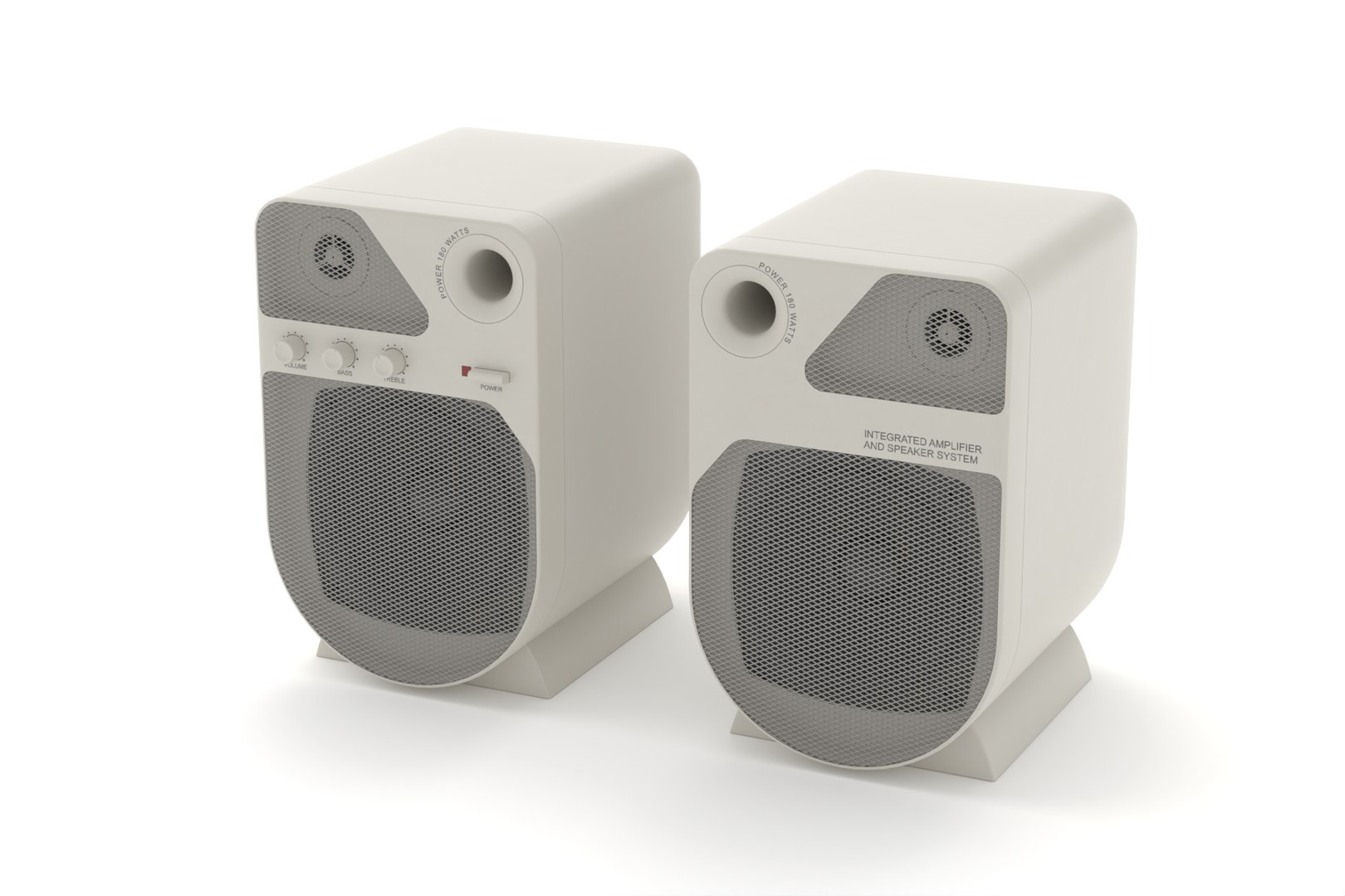 3D 90s Computer Speakers Model - TurboSquid 1933241