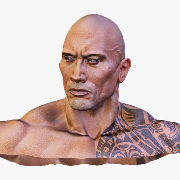 Dwayne Johnson The Rock Bust model - TurboSquid 2040838