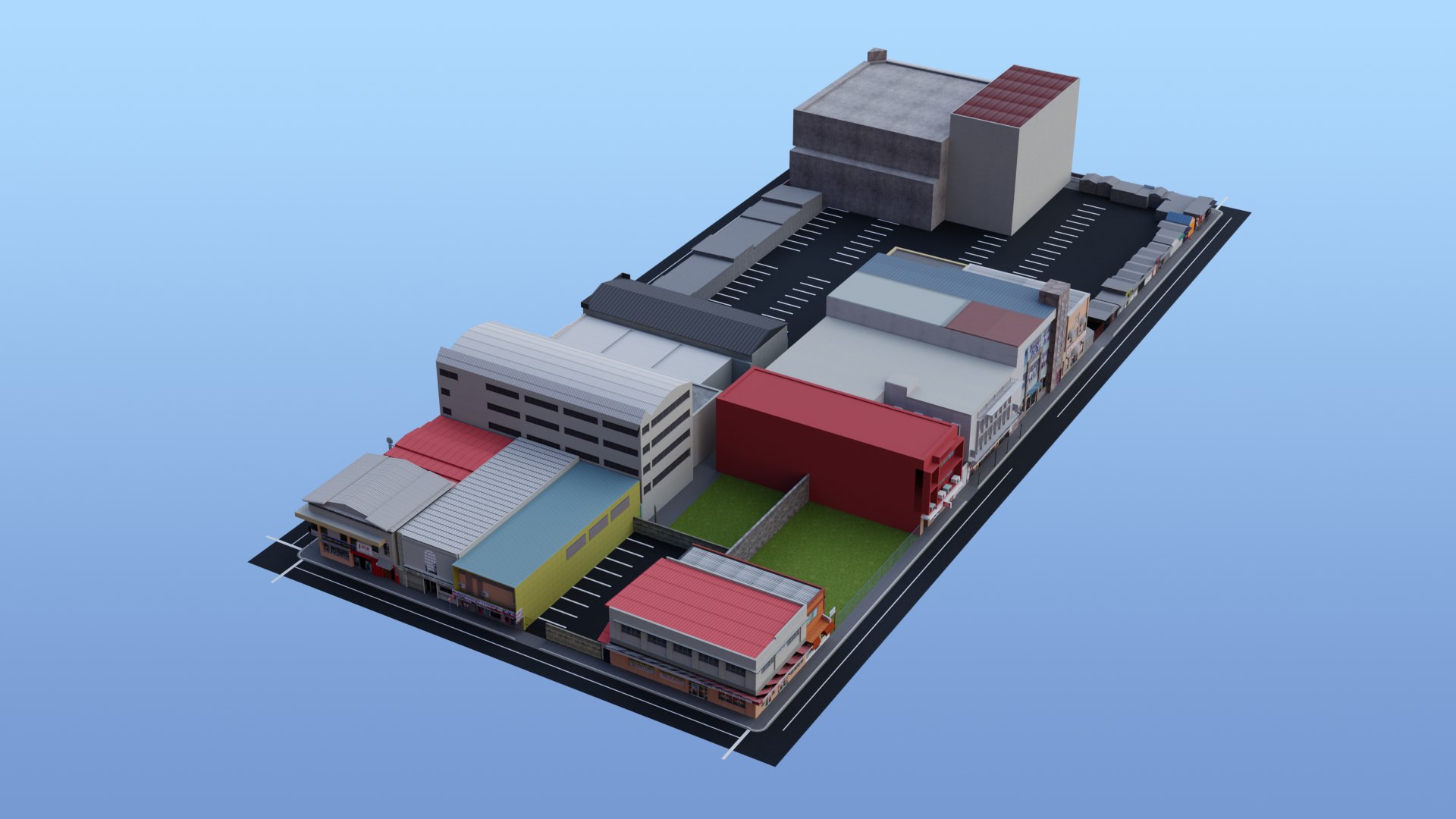 3D Buildings Block 37 - TurboSquid 1883547