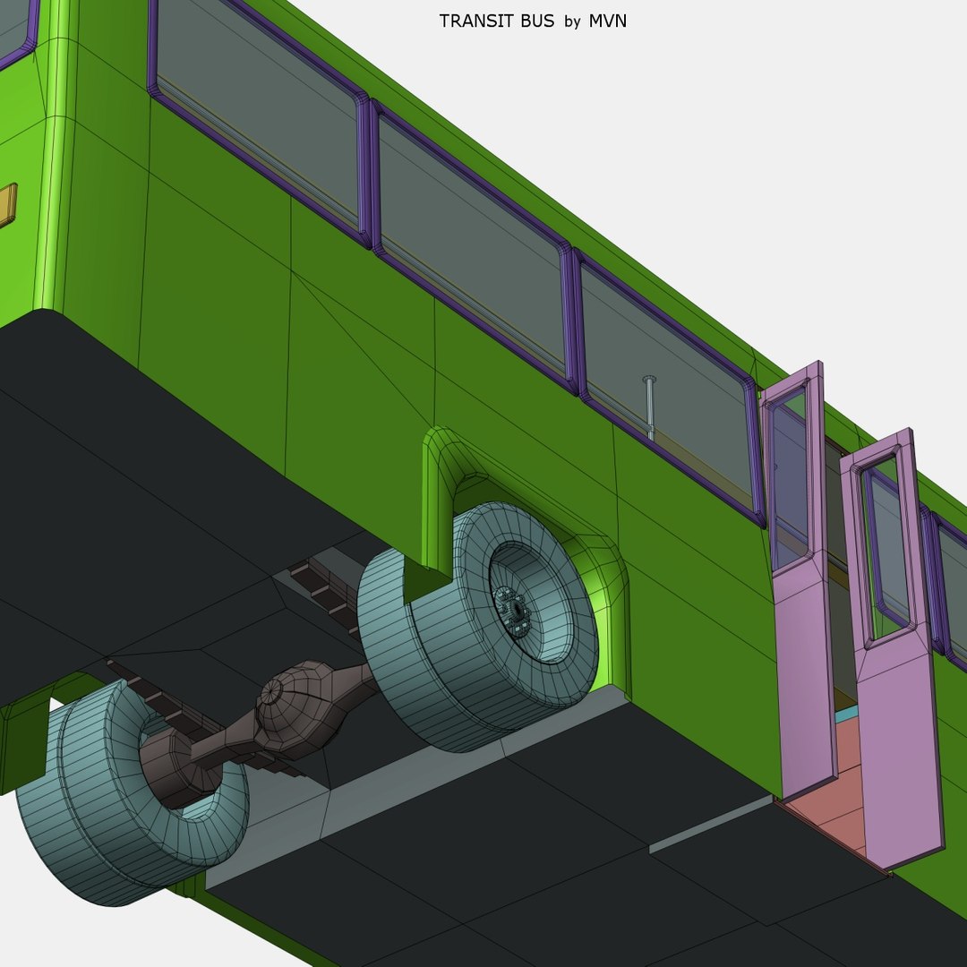 transit bus 3d model