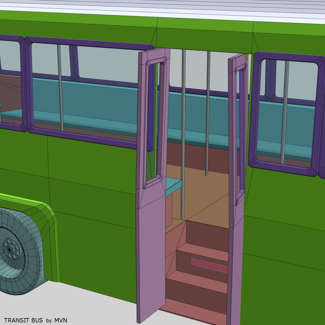 transit bus 3d model